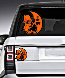 HindK 12.7 cm JAI SHRI RAM STICKER PACK OF 4 (2SIZE) LORD RAMA JAI SIYA ...
