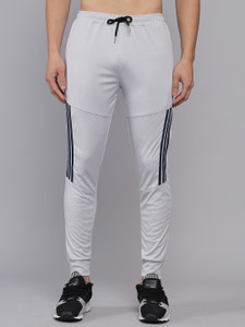 Trillion Striped Men Silver Track Pants - Buy Trillion Striped Men ...