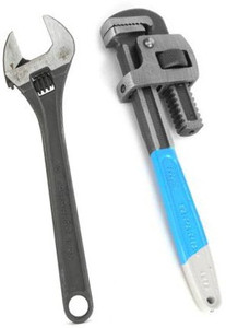 TAPARIA 1273-12inch Pipe Wrench with 1172-10inch Adjustable Wrench ...