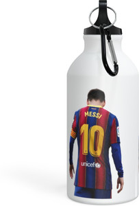 TASMY Aluminium White Bottel Messi Printed Water & School Bottel I ...