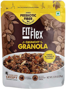 fit & flex Granola-Oat Rich Breakfast Cereal - Choco, Almond & Cookies ...