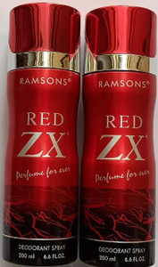 RAMSONS Red ZX Deodorant combo Pack of 2 (200ml X 2) Body Spray - For ...