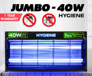 Hygiene 40W Jumbo Flying Insect Killer UV Tube Catcher Zapper Repellent ...