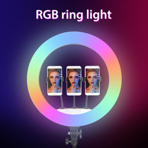 TECHGEAR RGB Led Ring Light Dimmable Selfie Lamp Photography Lighting ...