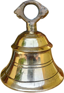 Craft World Brass Temple Ghanti Bell Heavy Brass Meta Brass(H-4 Inch ...