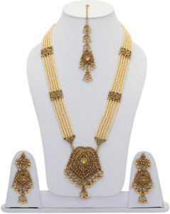 KK Jewels Metal, Stone, Alloy Gold-plated Multicolor Jewellery Set ...