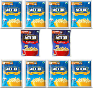 ACT II 8 Golden Sizzle and 2 Classic Salted Flavour Popcorn,Each 40g ...