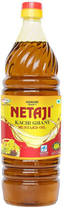 Netaji Cold Pressed Pure Kacchi Ghani oil Mustard Oil Plastic Bottle ...