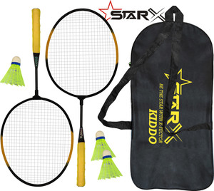STARX Kiddo Badminton Racket Kit for Kids with 3 Corks and Cover ...