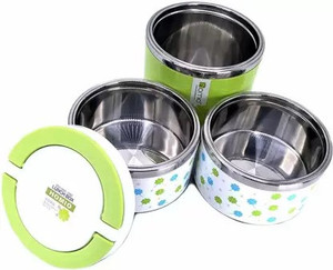 Flipkart.com | Cinder Sifters Stainless Steel 3 Layer Lunch Box With ...