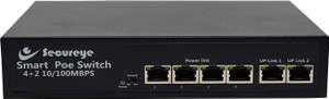 SECUREYE 4 Port POE Switch For IP Cameras 6 Ports 100 Mbps Smart ...