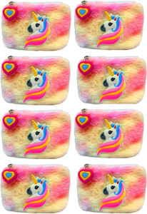Flipkart.com | Neel 8Pcs-Unicorn Fur Coin Pouch/Money carry Pouch ...