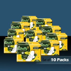 Buffy Tri Fold Maxi XXL Sanitary Pad with Cottony Cover (7pc, Pack of ...