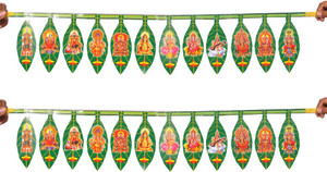 DigiRake Main Door Mango Leaves with God Photo (Pack of 2) - Model 3 ...