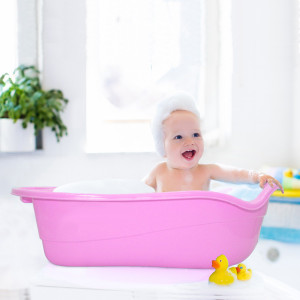 Little Kids New Born Babies Bathtub with Anti-Slip Base with Smooth ...