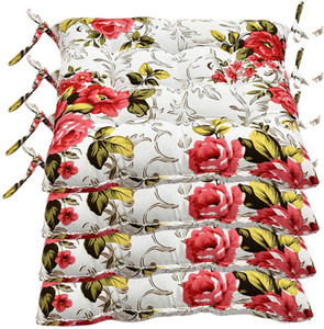 SAN & MAAHI Microfibre Floral Chair Pad Pack of 4 - Buy SAN & MAAHI ...