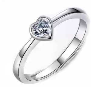 Bappy Special Gift for True Love Sterling Silver Cubic Zirconia Silver ...