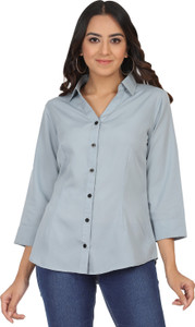 DESIGN WORLD Casual Solid Women Grey Top - Buy DESIGN WORLD Casual ...