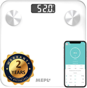 MEPL Bluetooth Digital Fitness Body Monitor (400lb) (SE263LB_White ...