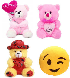 MDTradingCompany Soft Balloon teddy, mono, yellow love cap with flirty ...