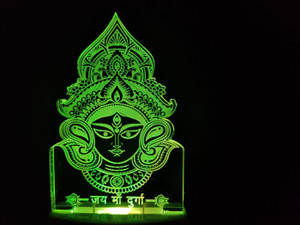 DURGA MAA Acrylic 3D Illusion RGB 7 Colour Changing LED Plug and Play ...