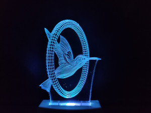 KAMPBROTHERS FLYING BIRD Acrylic 3D Illusion RGB 7 Colour Changing LED ...