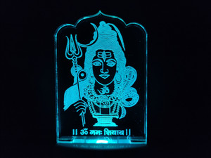 kampbros GOD SHIV Acrylic 3D Illusion RGB 7 Colour Changing LED Plug ...