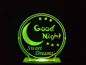 KAMPBROTHERS GOOD NIGHT Acrylic 3D Illusion RGB 7 Colour Changing LED ...