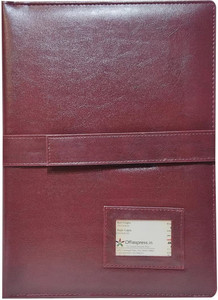 Flipkart.com | SMKT Dak File Folder PU Leather Double Velcro Flap Keep ...