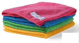 CLEANOW Microfiber Cleaning TOWELS, 4pcs 40x40cm 340GSM (RED/YELLOW ...