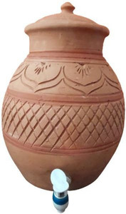 terra world TERRACOTTA WATER MATKA 10 LTR Pot 33 cm diameter 10 L ...