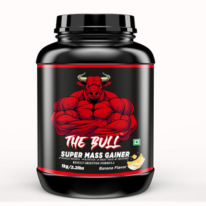 THE BULL Super Mass Gainer Powder with High Protein and High Calories ...