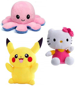 kashish trading company soft octopus, kitty with pikachu for gift (15 ...