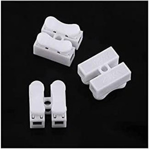 POWER CONNECT 2-Way Push Fit Connector Quick Push Type Lock 2 Pin ...