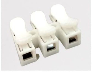 POWER CONNECT 3-Way Push Fit Connector 3-Way Quick Push Type Lock 3 Pin ...