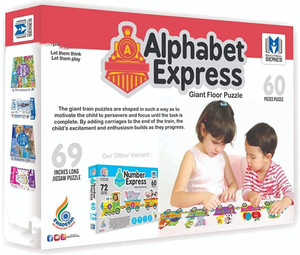 TRIFECTA Alphabet Express Giant 60 Pieces Floor Puzzle for Kids - (Age ...