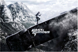 Poster Fast And Furious Paul Walker Bus & Cliff Scene sl971 (Plastic ...