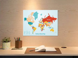 World Map - Laminated Both Sides Paper Print - Educational posters in ...