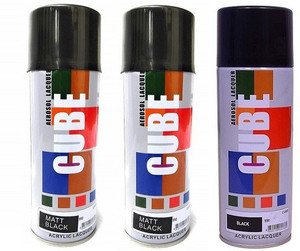 CUBE Cube Aerosol Multi Purpose Spray Paint Each bottle 450 ML 3 PC ...