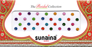 SUNAINA traditional Bridal Multicolor Parvati Outline Bindi with golden ...