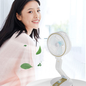 VASANT USB Table Fans Folding Rechargeable Fan LED Light Multifunction ...
