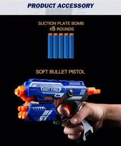 Sandiksha ArohiStore Hot Fire Soft Bullet Toy Gun with 5 Soft Bullets ...