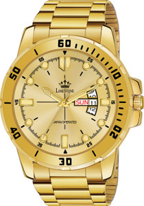 LIMESTONE Day and Date Functioning Original Gold Plated Premium Quartz ...