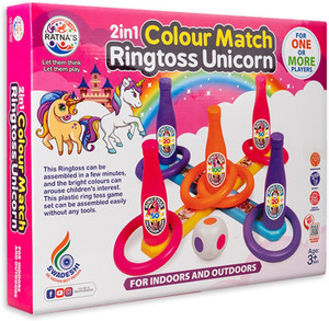 homenity Plastic Ring Toss Game with Rings Target for Kids to Learning ...