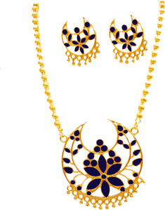 balaji gold Copper Gold-plated Blue Jewellery Set Price in India - Buy ...