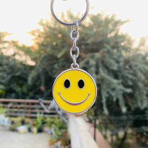 CELWARK Smiley Emoji Smiling Face Emoticon Metal Keychain for Car Bike ...