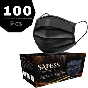Safess 3 Ply { Blck Mask- 100 }™ Good Quality 3 Ply SurgicalMask With ...