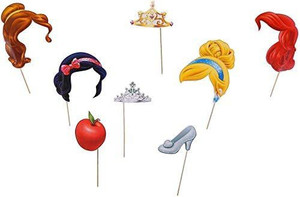 PMW Disney Princess Theme Photo Props - for Party - Pack of 8 Photo ...
