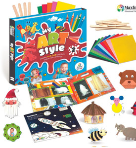All In One Coloring Book With Material Kit For Children | 40 ...