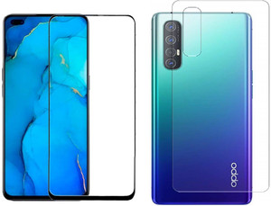 Casesily Front and Back Tempered Glass for Oppo Reno 3 Pro Front 11D ...